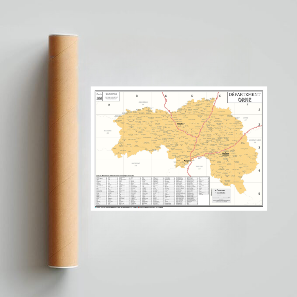 61 - Département de l'Orne - Carte géographique