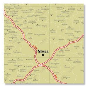 30 - Département du Gard - Carte géographique