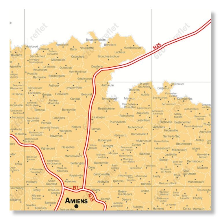 80 - Département de la Somme - Carte géographique