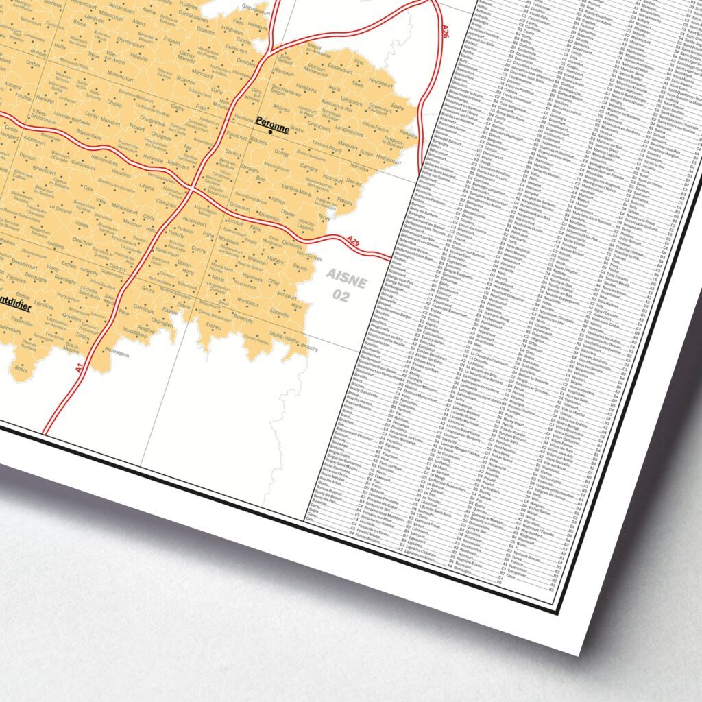 80 - Département de la Somme - Carte géographique
